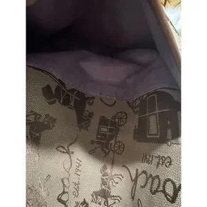 Coach | Bags | Coach Leah Horse Buggy Carriageprint Brown Fabric ...